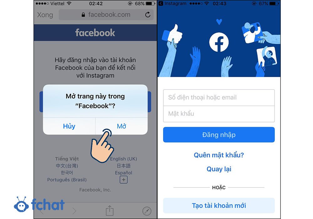 Hướng dẫn cách liên kết Instagram với Facebook - MUALIKESUB